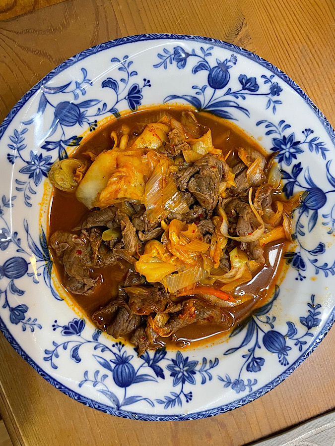 Spicy Steamed Beef & Kimchi – Tamagawa Salad